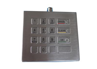 China Desktop IK09 Vandal Proof Keypad Brushed Metal RS232 With 16 Keys for sale