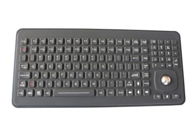 China Medical Silicone Rubber Keyboard Rectangular Keys With 25mm Optical Trackball for sale