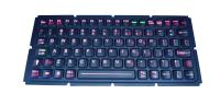 China Illuminated IP65 ruggedized silicone rubber 83 keys keyboard for military computer for sale