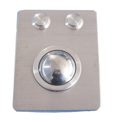 China IP65 vandal proof metal trackball pointing device with 2 mouse buttons for sale