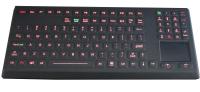 China Washable desktop illuminated silicone rubber industrial keyboard with touchpad for sale