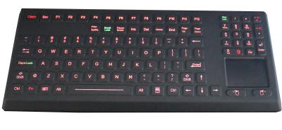 China Washable desktop illuminated silicone rubber industrial keyboard with touchpad for sale