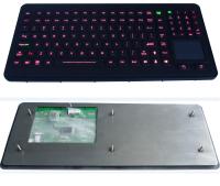 China 120 key illuminated rubber ruggedized keyboard with sealed touch pad for sale
