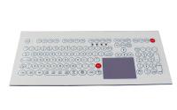 China 108 key IP65 top panel mounting industrial membrane waterproof keyboard with touchpad for sale
