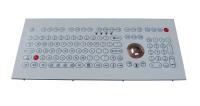 China Flat scrachproof industrial membrane keyboard with trackball and functional keys for sale