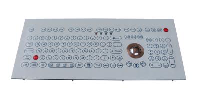 China Flat scrachproof industrial membrane keyboard with trackball and functional keys for sale