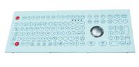 China Custom Dustproof industrial membrane keyboard wih 38 laser trackball for sale
