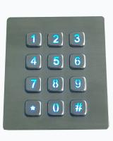 China PS/2 or USB led backlit metal numeric keypad with protuberant keys RS232 interface for sale