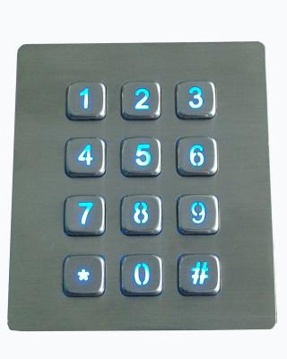 China PS/2 or USB led backlit metal numeric keypad with protuberant keys RS232 interface for sale