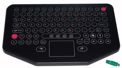 China Water proof movable desktop industrial membrane keyboard with sealed touchpad for sale