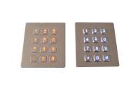 China Industrial waterproof metal led backlit illuminated keypad with 0.45mm short stroke for sale