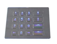 China IP65 dynamic rated industrial backlight  vending machine keypad vandal proof for sale