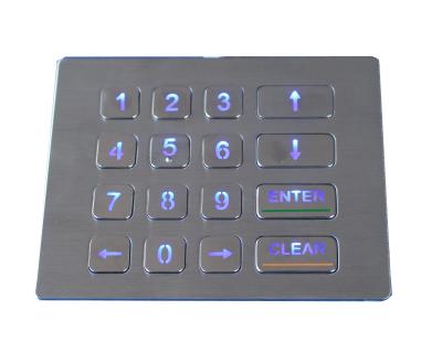 China IP65 dynamic rated industrial backlight  vending machine keypad vandal proof for sale