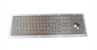 China IP65 rear panel mounted metal steel keyboard with trackball and numeric keypad for sale