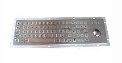 China IP65 rear panel mounted metal steel keyboard with trackball and numeric keypad for sale