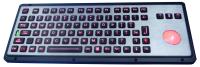 China Industrial Metal Keyboard  with Backlit Trackball Robust IP65 Panel Mount for sale