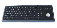 China Customized illuminated black titanium USB military keyboard with backlit  trackball for sale