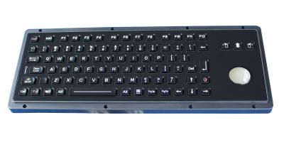 China Customized illuminated black titanium USB military keyboard with backlit  trackball for sale