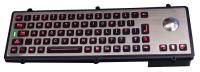 China USB port metal industrial robust keyboard with optical laser trackball for sale