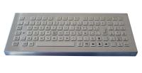 China IP65 Short Stroke Vandal Proof Stainless Steel Industrial Metal Desktop Keyboard With USB for sale