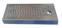 China 82 keys industrial dynamic waterproof desktop metal keyboard with trackball and Fn keys for sale