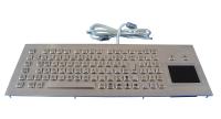 China IP65 Waterproof Industrial Panel Mount  Stainless Steel KVM Keyboard With Trackball for sale
