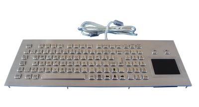 China IP65 Waterproof Industrial Panel Mount  Stainless Steel KVM Keyboard With Trackball for sale