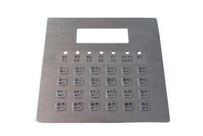 China 24 keys dynamic customized  led 304 stainless steel keypad waterproof for sale