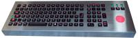 China Durable Backlight Black Military Industrial Metal Keyboard With Trackball IEC 60512-6 for sale