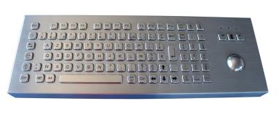 China 100 keys scratch proof stainless steel keyboard with optical trackball and numeric keypad for sale