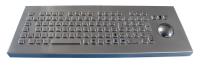 China Compact Format Long Stroke vandal proof ruggedized industrial keyboard with trackball for sale