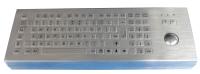 China Movable 0.45mm flat keys Industrial Metal Keyboard with 800DPI optical trackball for sale