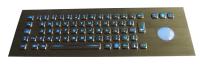 China Stainless steel Illuminated USB Keyboard with trackball Compact Format for sale