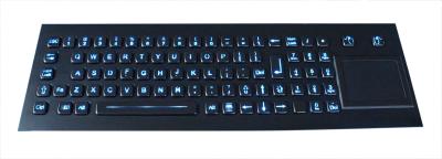 China Top panel mount  Backlit USB stainless Keyboard with touchpad and numeci keypad for sale
