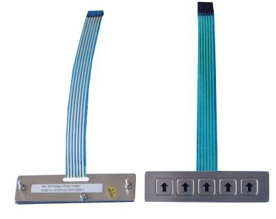 China IP65 5 keys industrial metal keypad with electronic controller size 100 * 25mm for sale