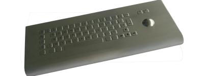China Dirt proof and waterproof dynamic metal kiosk keyboard with trackball mounting desk top for sale