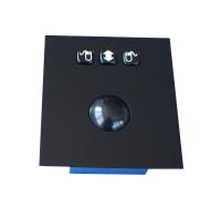 China IP65 Vandal proof Top panel black stainless steel waterproof stainless steel optical trackball for sale