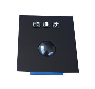 China IP65 Vandal proof Top panel black stainless steel waterproof stainless steel optical trackball for sale