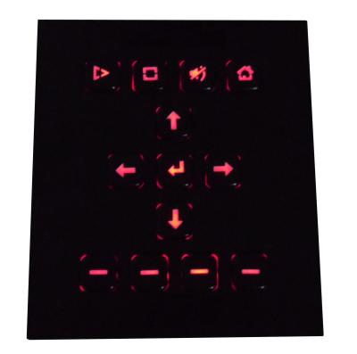 China 13 Key IP65 Compact Stainless Steel illuminated Red backlight metal keypad for sale