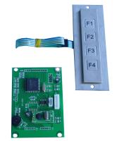 China Industrial rear panel mount metal keypad with 4 keys , size 110.0mm x 24.0mm for sale