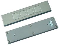 China IP65 4 keys industrial top panel mount stainless steel keypad with 0.45mm short stroke for sale