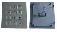 China IP65 dot matrix metal 12 keys vandal resistant phone numeric keypad for industrial for sale
