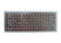 China Vandal Resistant Panel Mount Keyboard Industrial Metal Keyboard For Information Kiosk for sale
