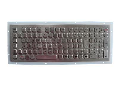 China Vandal Resistant Panel Mount Keyboard Industrial Metal Keyboard For Information Kiosk for sale