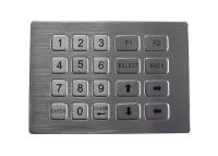 China 20 Keys Metal Numeric Keypad Panel Mount Industrial Keyboard Vandal Proof For Kiosk for sale