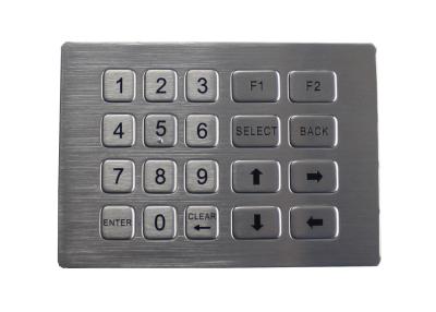 China 20 Keys Metal Numeric Keypad Panel Mount Industrial Keyboard Vandal Proof For Kiosk for sale