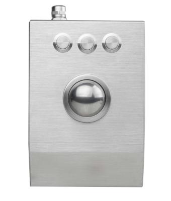 China Rugged metal Stainless steel desktop 38mm laser trackball with 1200 DPI resolution for sale