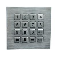 China 16 Keys Stainless Steel Keypad IP67 Dynamic Washable Vandal Resistant Keypad for sale