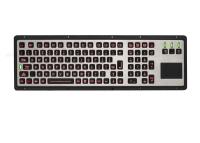 China Dynamic IP65 Brushed Steel Ruggedized Keyboard With Touchpad for sale