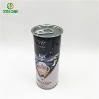 China Beverage Tin Can Recyclable Fruit Beverage Tall Tin Containers 53mm Diameter 250ml Capacity FDA Certificated for sale